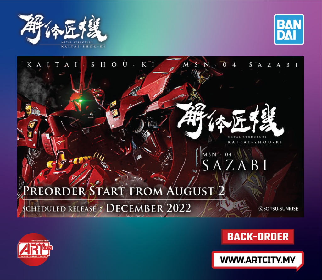 Bandai Metal Structure - Kaitai Shou Ki - MSN-04 Sazabi - 1/60 Scale ...