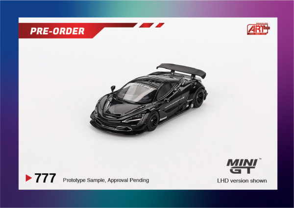 Mini GT - 777 McLaren 720S LB Works - Black | Art City Collectibles